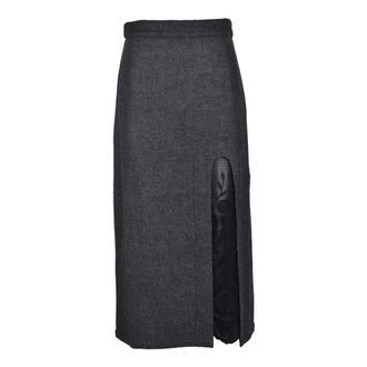Sea NY Wollmischung Midi Rock - - Skirts - Damen - Grau - W28