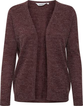 Oxmo Nena Damen Feinstrick Cardigan. Größe:XXL. Farbe:Vineyard Wine (191623)