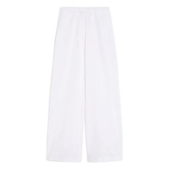 Max Mara Hose aus Leinen- und Viskose-Canvas - - Trousers - Damen - Wei&szlig; - XS