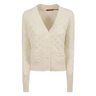 Ermanno Scervino Femme, Pulls, Blanc, Taille: 36 FR Cardigan