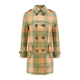 Burberry Femme, Manteaux, Multicolore, Taille: 38 FR Trench-coat Madras Summerside
