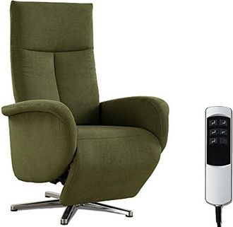 Cavadore TV-Sessel Juba mit Akku / Pflegeleichter Fernsehsessel mit elektrisch verstellbarer Relaxfunktion / 2 E-Motoren / 75 x 112 x 82 / Soft Clean Bezug, Gr