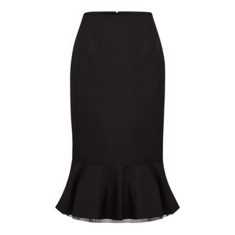 Nina Ricci Midi Peplum - - Skirts - Damen - Schwarzk - S