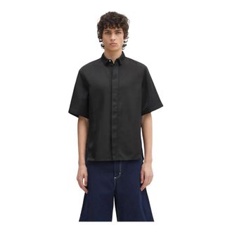 Ader Error Hemdkragen mit kurzen &Auml;rmeln - - Shirts - Herren - Schwarzk - L