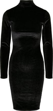 Urban Classics Ladies Velvet Turtle Neck Dress Frauen Kurzes Kleid schwarz M