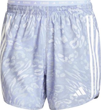 adidas Mens Own The Run 3-Streifen Shorts Dash Grey/Violet Tone XL 13 cm