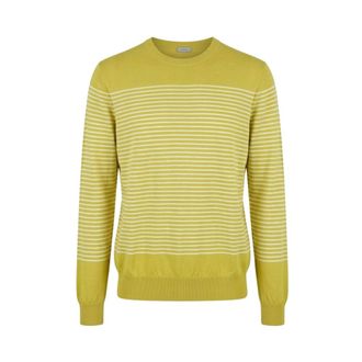 Malo Pull en maille fine &agrave; col rond - Homme - Pulls - Jaune - Taille: L