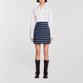 Sandro Jupe courte en tweed