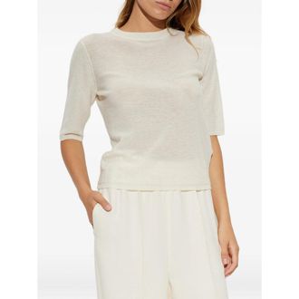 Fabiana Filippi Sequin-Embellished Wool Blend Sweater - Beige