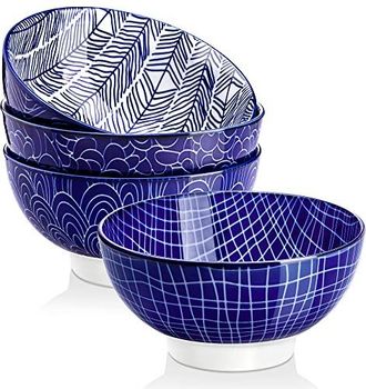 VANCASSO série Takaki, Bol céréal, 4 pièces, en Porcelaine, Style Japonais