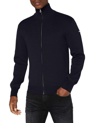 Schott NYC Herren Plkern2 Pullover, Navy, Large
