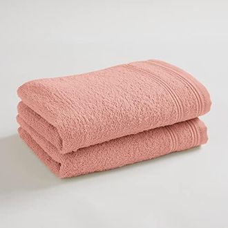 Univers D&eacute;cor Lot de 2 Serviettes invit&eacute; &eacute;ponge Spa 30 x 50 cm / 400 GR/m&sup2; (Blush, Lot de 2 Serviettes invit&eacute; Spa 30 x 50 cm)