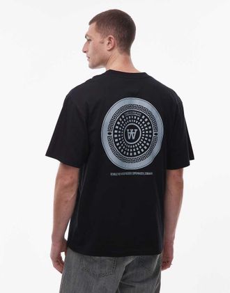 Wood Wood Liam - T-Shirt in Schwarz mit Logo