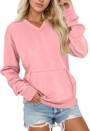 Generic 2026 Femme Sweat-Shirt sans Capuche Manches Longues Sport Casual Polaire Sweat avec Doublure en Polaire Sweat sans Capuche Femme Sweat-Shirt sans Capu