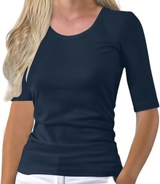 Generic Tee Shirt Femme Grande Taille Loisirs Blanc T-Shirt Hauts &Agrave; Manche Courte D&eacute;t&eacute; Loose Basique Tee-Shirt Coton Chic Et &Eacute;l&eacute;gant Col en Rond Haut Tunique 