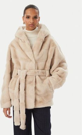 Rinascimento Rinascimento Pelzmantel CFC0127050003 Beige Relaxed Fit