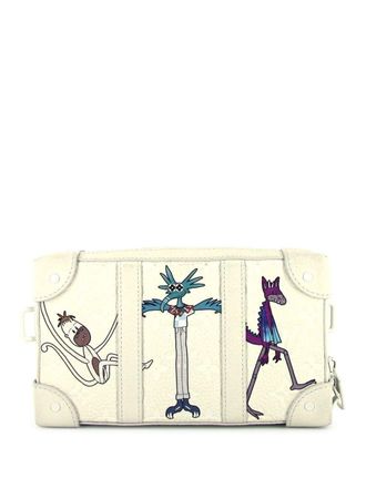 Louis Vuitton malle zipp&eacute;e &agrave; imprim&eacute; graphique pre-owned - Blanc