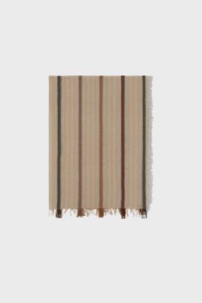 Gerard Darel Foulard &agrave; rayures en coton et lurex - DINAIA - Sable