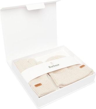 Barbour Set M&uuml;tze und Handschuhe LGS0108CR11 Creme
