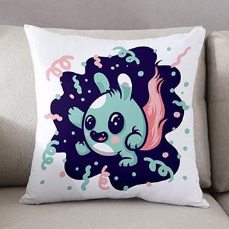 Bonamaison Le Jardin du Lin Zierkissenhüllen, Mehrfarbig, 45x45