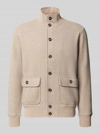 Ragman Strickjacke aus Wolle mit Pattentaschen