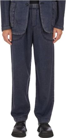 Barena Homme, Pantalons, Bleu, Taille: L Pantalon Large Ray&eacute;
