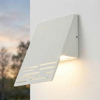 Licht-Erlebnisse LED Au&szlig;enwandleuchte Wei&szlig; IP44 15 cm breit eckig Aluminium Glas 3000 K 550 lm Modern Wandlampe au&szlig;en Downlight Au&szlig;enlampe Wand