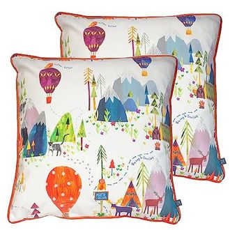 Prestigious Textiles Away We Go Kids Polyester Filled Cushion - Twin Pack