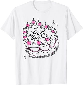 Trendy Apparel Valentines Day Bite Me Sassy Cake Gift T-Shirt