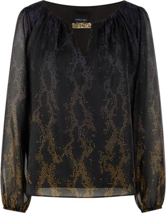 Marc Cain Bluse mit doppellagigem Schlangenprint - - Blouses & Shirts - Damen - Mehrfarbig - XL