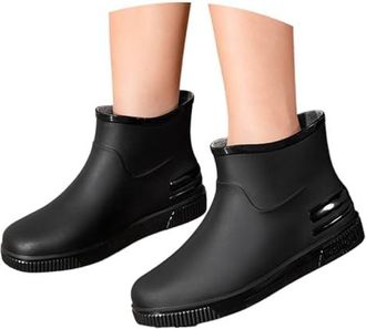 Generic Bottes caoutchouc pour homme et femme travail imperm&eacute;ables pluie la mode Confortable Antid&eacute;rapant Chaussures Doublure en tissu Semelle ext&eacute;rieure gomm