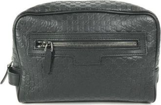 Gucci unisex, Pre-owned, Noir, Taille: ONE Size Pochette en cuir Pre-owned