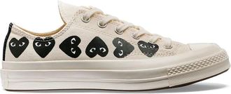 Comme Des Gar&ccedil;ons Homme, Chaussures, Beige, Taille: 40 EU Multi Heart Low Top