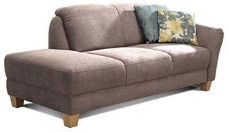 Cavadore Recamiere Gootlaand, Recamiere mit Federkern und Armteil rechts im Landhausstil, 194 x 84 x 91, braun