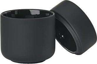 Zone Denmark Zone Denmark Ume Boîte de rangement en céramique avec couvercle Noir Diamètre 8,3 cm Hauteur 10,3 cm