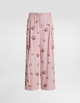 Dolce & Gabbana Vanity Trousers With Embroidery - Mann Hosen Und Shorts Mehrfarbig 50