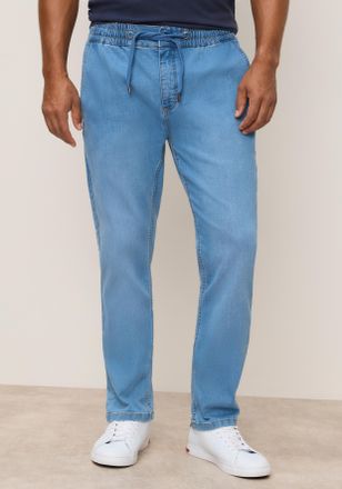 Arizona Schlupfjeans ARIZONA, Herren, Gr. 4XL, N-Gr, blau (bleached), Denim/Jeans, Obermaterial: 81% Baumwolle, 17% Polyester, 2% Elasthan, Basic, comfort fit