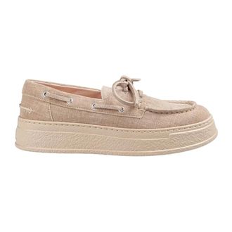 AGL Agl, Femme, Chaussures, Beige, Taille: 38 1/2 EU Mocassin Giuly en daim