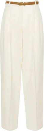 Max Mara Pantalon Mstadunco - Femme - Pantalons - Blanc - Taille: 36 FR
