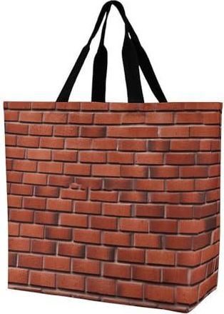 Generic Mur De Briques Rouges Sac A Main Femme L&eacute;ger Sacs De Courses D&eacute;contract&eacute; Sac &Agrave; Bandouli&egrave;re Pour Shopping Plage Voyage