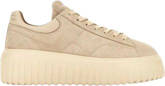 Hogan Homme, Chaussures, Beige, Taille: 42 1/2 EU H-Stripes Baskets