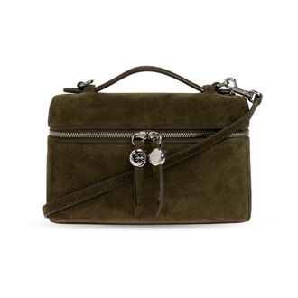 Tory Burch Romy Suede Slim Top Handle - Femme - Sacs - Brun - Taille: ONE Size