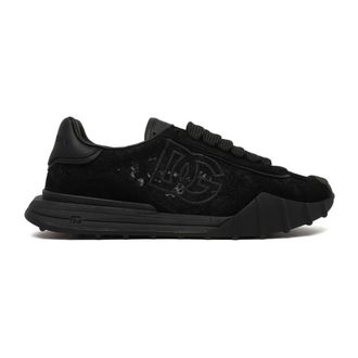 Dolce & Gabbana Femme, Chaussures, Noir, Taille: 37 1/2 EU Baskets Athl&eacute;tiques DG