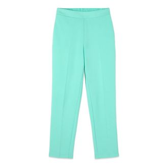 Oltre Regul&auml;re Hose aus Cr&ecirc;pe-Gewebe - - Trousers - Damen - Gr&uuml;n - S