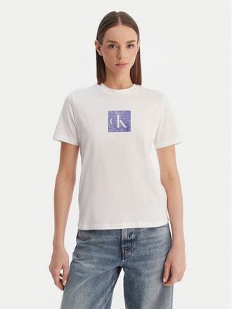 Calvin Klein Jeans T-Shirt LV047F819G Wei&szlig; Classic Fit