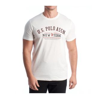 U.S.Polo Association Klassisches T-Shirt mit Rundhalsausschnitt - - Tops - Herren - Wei&szlig; - L