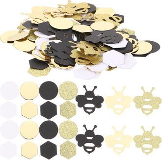 BESPORTBLE 180 St&uuml;ck Bienenmotive Papierkonfetti Wiederverwendbar Dekoratives Geburtstagskonfetti f&uuml;r Partys Hochzeiten und Tischdekoration