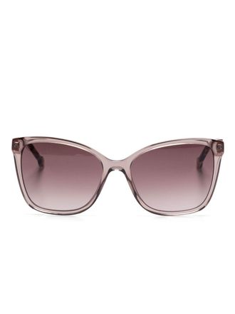 Carolina Herrera lunettes de soleil &agrave; monture papillon - Rose