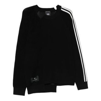 Yohji Yamamoto Logo Strickpullover - - Knitwear - Herren - Schwarzk - 2XS