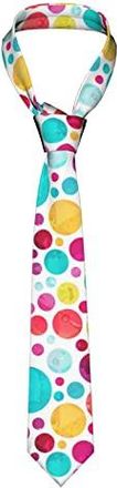 Generic Cravate Pour Homme Art Color&eacute; Gribouillage &Agrave; Pois Fine Cravates Tendance Cravate Pour F&ecirc;te Affaires Accessoires